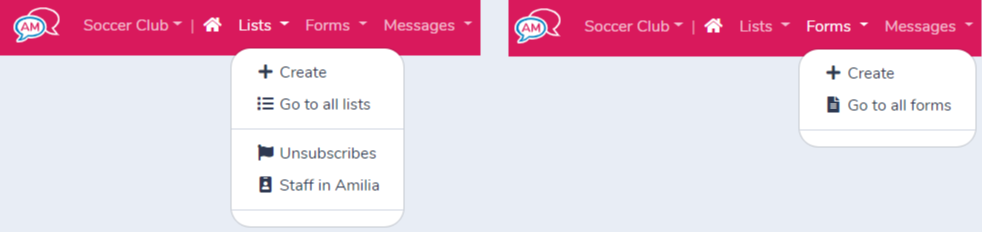 Activity Messenger Help | Lists | Activity Messenger