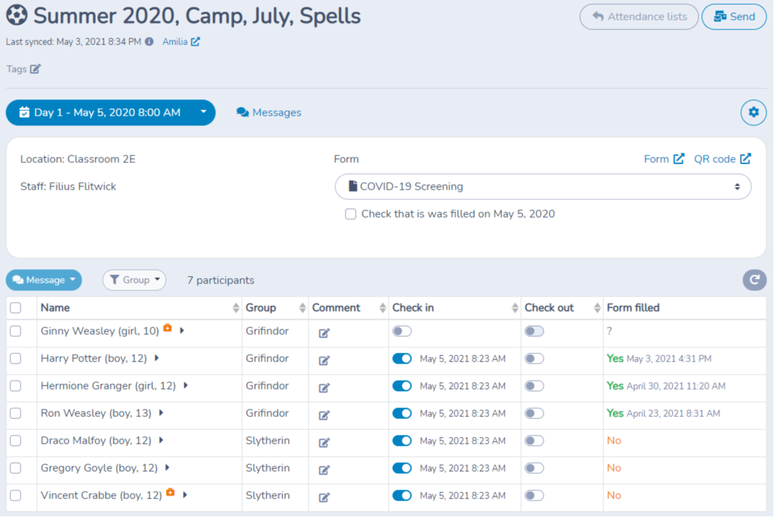 Activity Messenger Help | Attendance tracking | Activity Messenger
